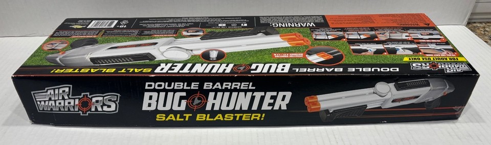 NIB- Bug Hunter Salt Blaster Air Warriors Double Barrel Salt Gun For ...