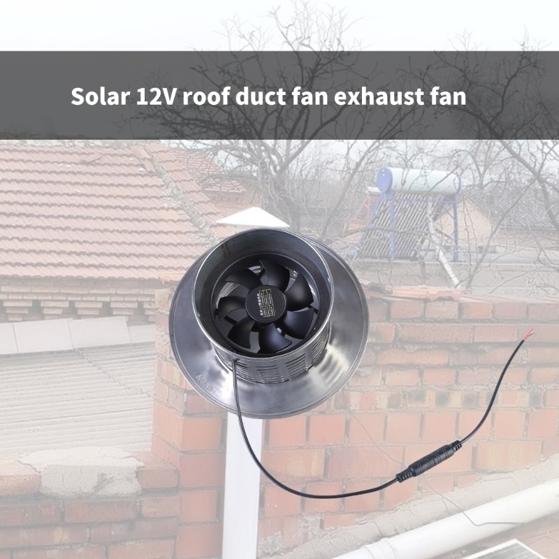 Solar Exhaust Fan Solar Panel Powered Fan Air Extractors 12V Mini ...