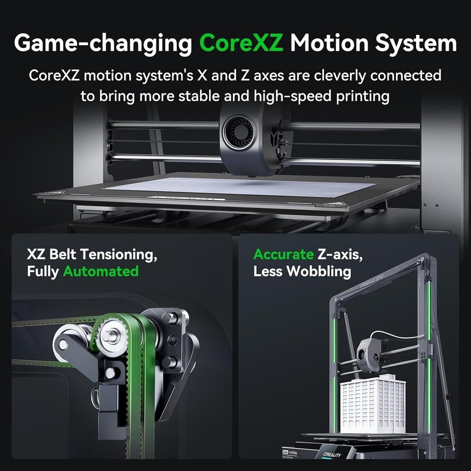 3D Printer, CoreXZ 600mm/s High-Speed Auto Leveling Direct Drive ...