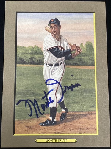 Monte Irvin Signed Perez Steele Great Moments Postcard HOF Giants ...
