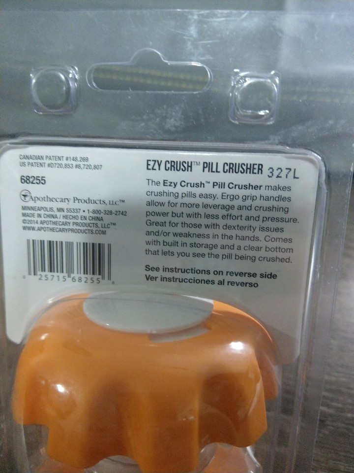 Ezy Dose Ezy Crush Pill Crusher with Ergo Grip & Handle w/Storage-NEW-SHIP24HRS | eBay