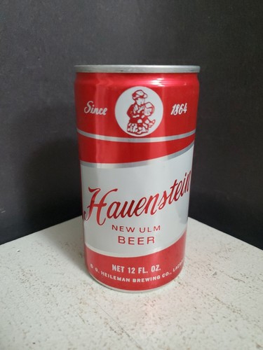 Vintage HAUENSTEIN NEW ULM Beer 12oz Aluminum Push Pop Tab Can G ...