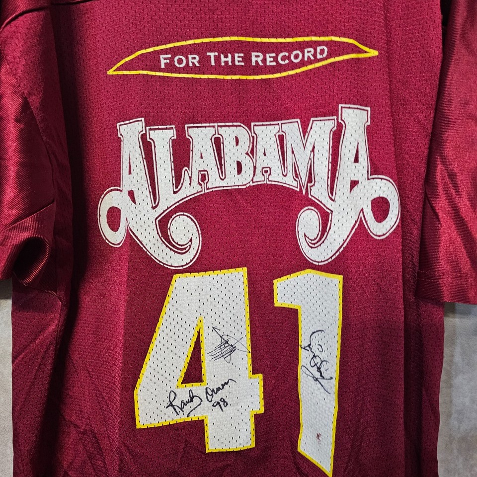 Autographed Alabama For The Record 41 Number One Hits Football Jersey ...