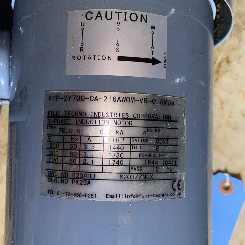 FUJI TECHNO GEAR PUMP FTP-2Y700-CA-216AWOM-VB-0.8Mpa 216AWOM-VB | eBay
