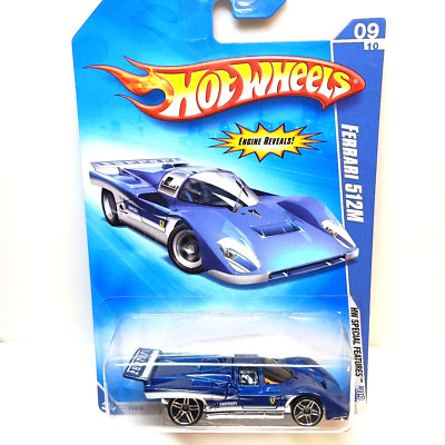 2009 Hot Wheels HW Special Features Ferrari 512M Blue - Engine Reveals ...