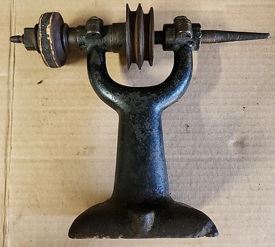 Vtg Cast Iron Arbor Buffer Grinder Belt Drive Buffalo Forge Champion ...