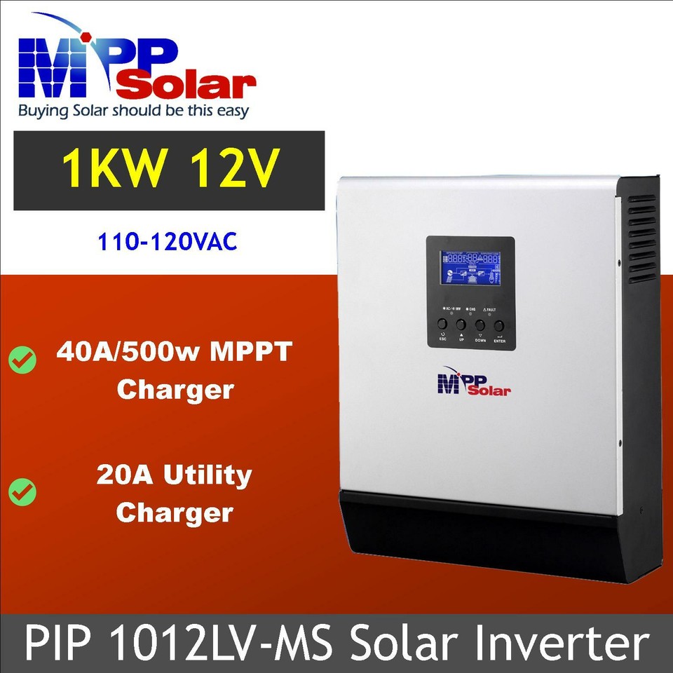 MPP Solar 1000w 110v 12v solar Inverter 40A MPPT Tariff included | eBay