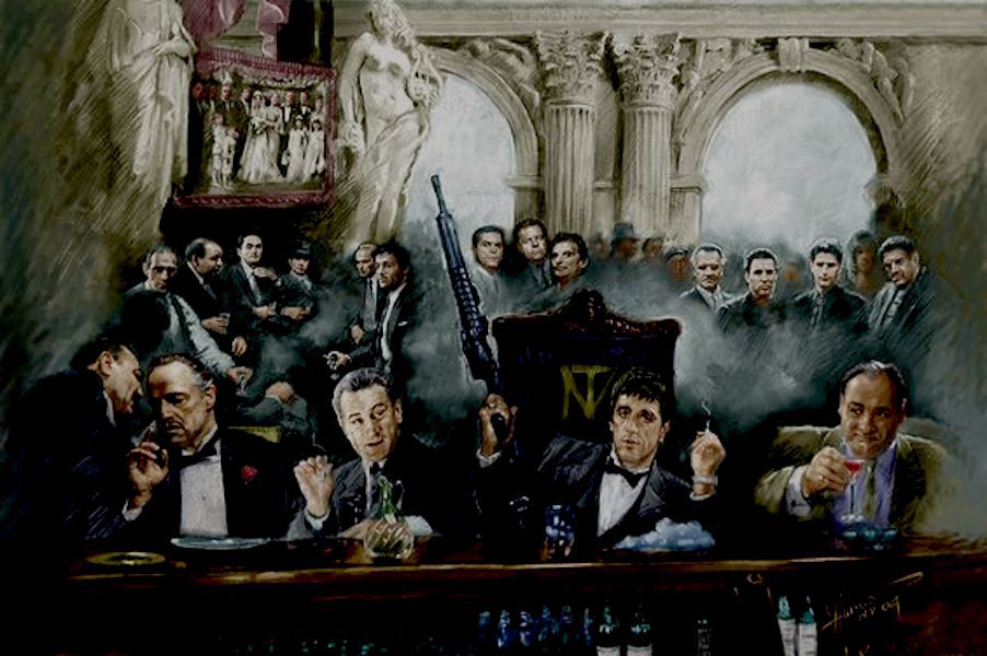 GANGSTERS AT THE BAR – MOVIE & TV GANGSTER COLLAGE POSTER 24×36 – 51939 ...