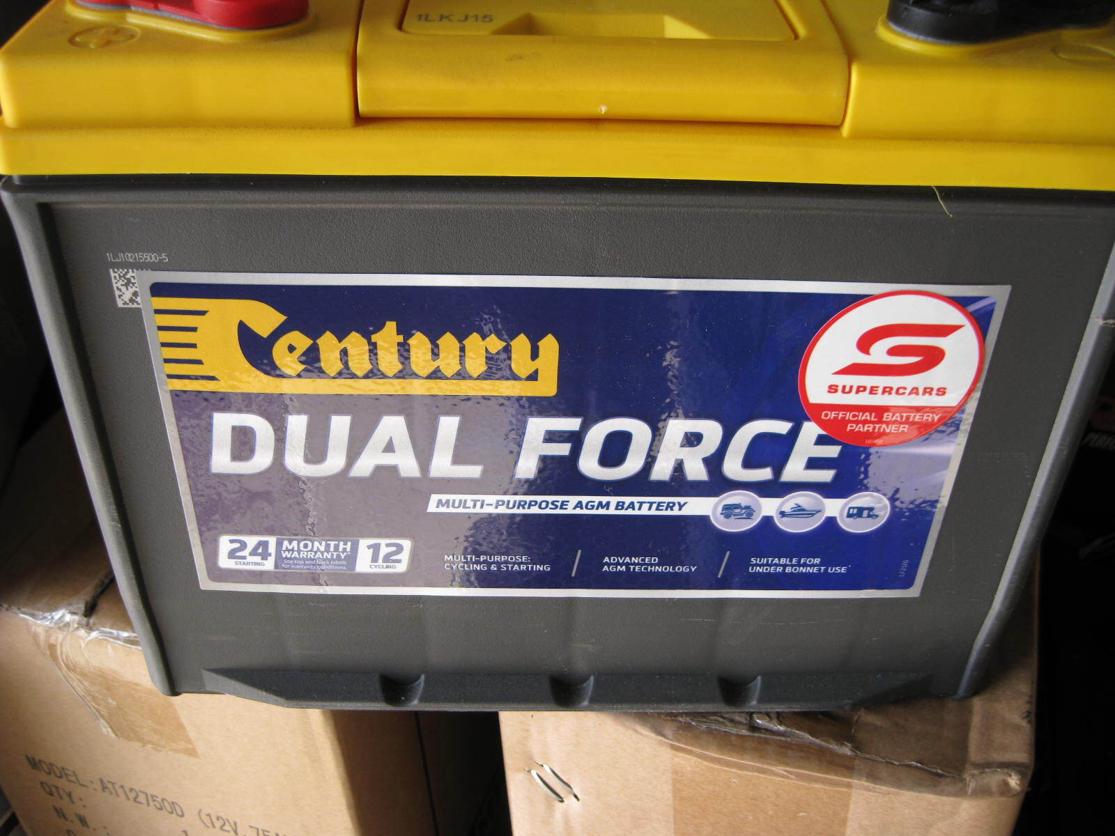 CENTURY 12v DUAL FORCE AGM DEEP CYCLE & STARTING BATTERY 24X MF PICK UP ...