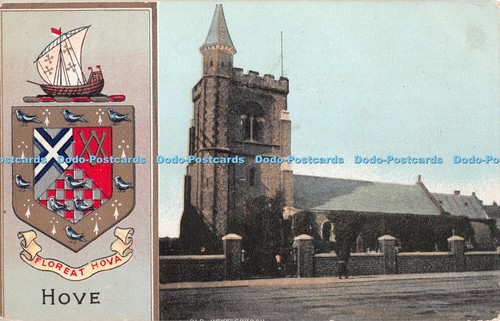 R380479 Hove Floreat Hova Old Hove Church B and R s Camera Series 1909 ...