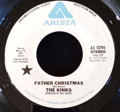 RARE PROMO 45! THE KINKS 45~Father Christmas with PS **Looks Unplayed ...