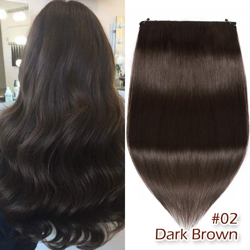 Real Invisible Wire In Human Hair Extension Secret Hidden Extensions ...