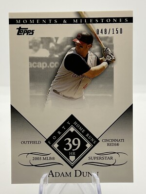 2007 Topps Moments and Milestones Adam Dunn #120 Forty Home Runs (39 ...