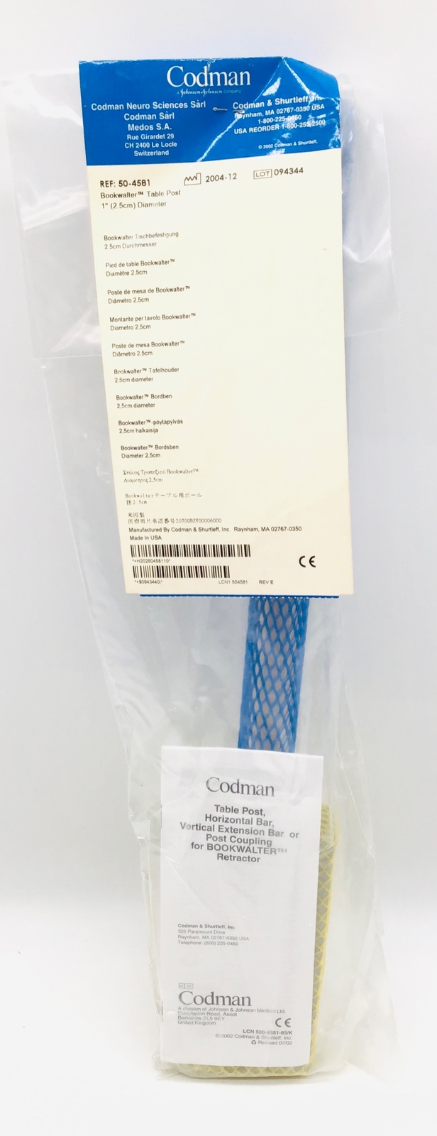 Codman Bookwalter Table Post 1in Diameter Ref# 50-4581 for sale online ...