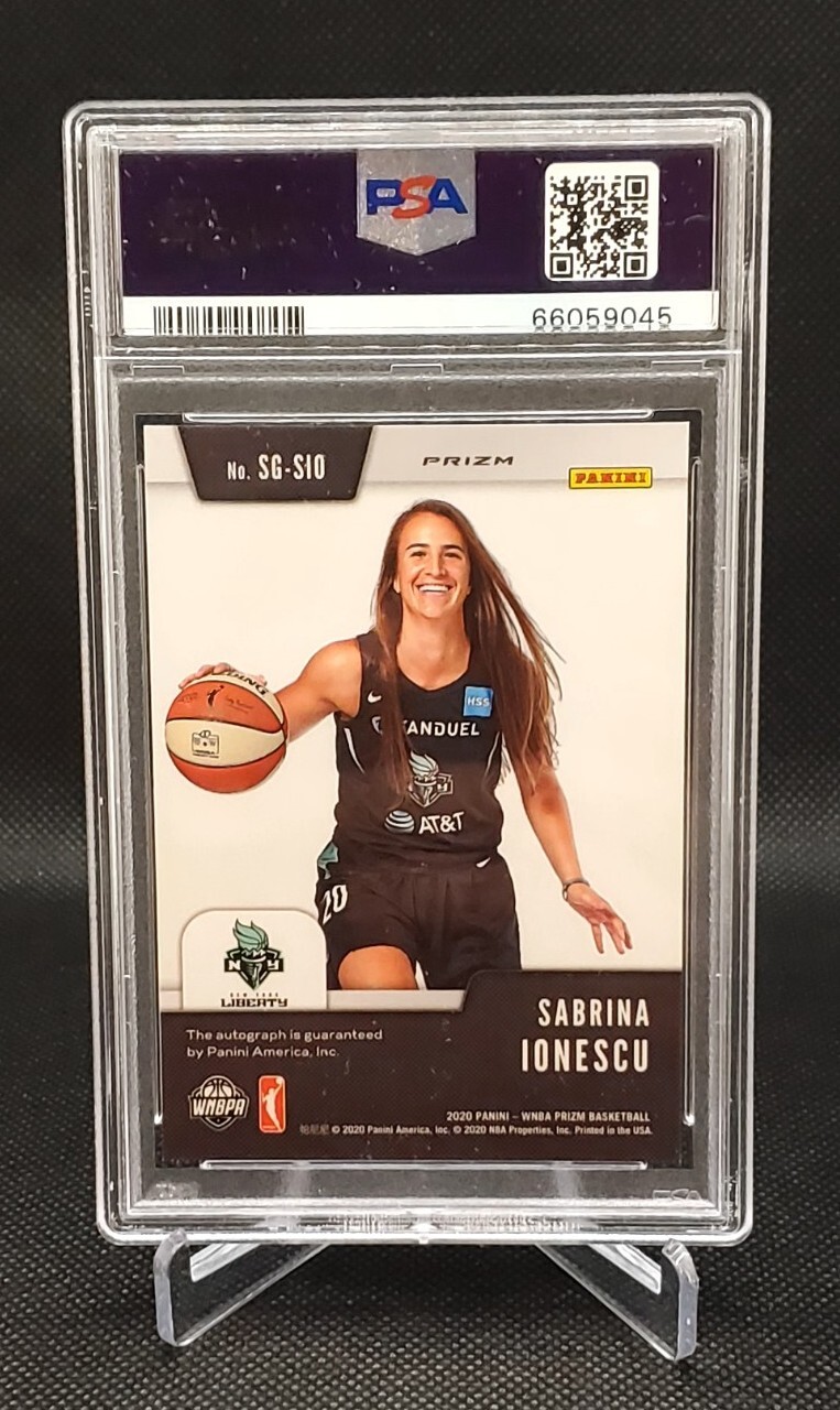 2020 Panini Prizm WNBA Signatures Sabrina Ionescu Silver Auto PSA 9 ...