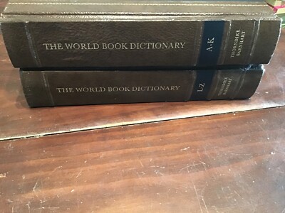 The World Book Dictionary Set A-Z Volume I & II 1979 Ed HB Leather @D8 ...