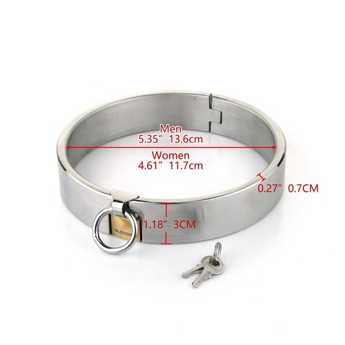 Stainless Steel Slave Neck Collar Handcuff Wrist Ankle Cuffs Fetish ...