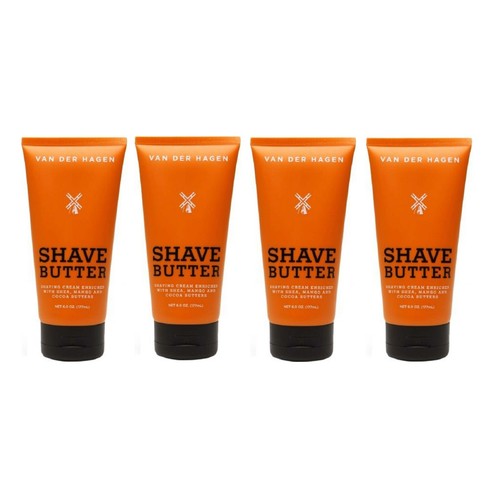 Van Der Hagen 4-Pack Shave Butter Shaving Cream 6oz Shea Mango and ...