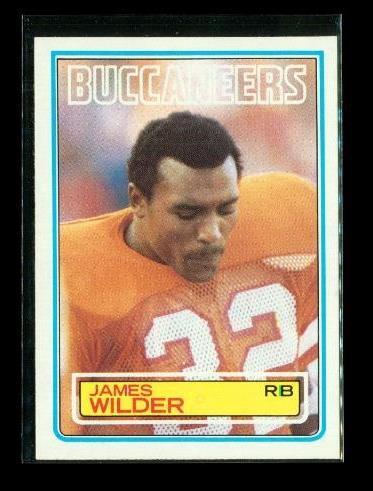 Vintage 1983 TOPPS Football Trading Card #184 JAMES WILDER Tampa Bay ...