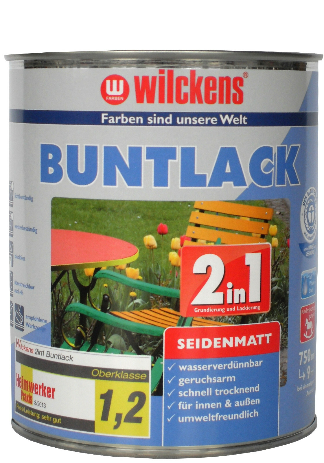 Buntlack 2in1 Grundierung + Lack Schutzlack Acryllack Wasserverdünnbare ...
