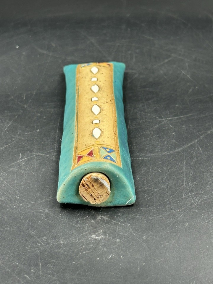 Ceramic Pottery signed mezuzah religious judaica 6.25”cork Stopper | eBay