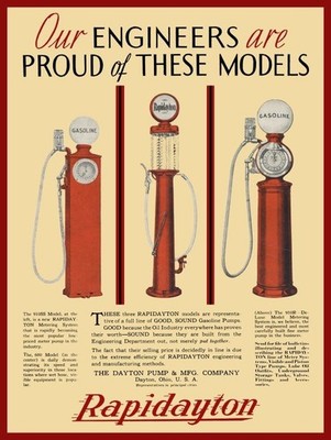 1931 Dayton Gas Pump Rapidayton Visible Metered NEW Metal Sign: 9x12 ...