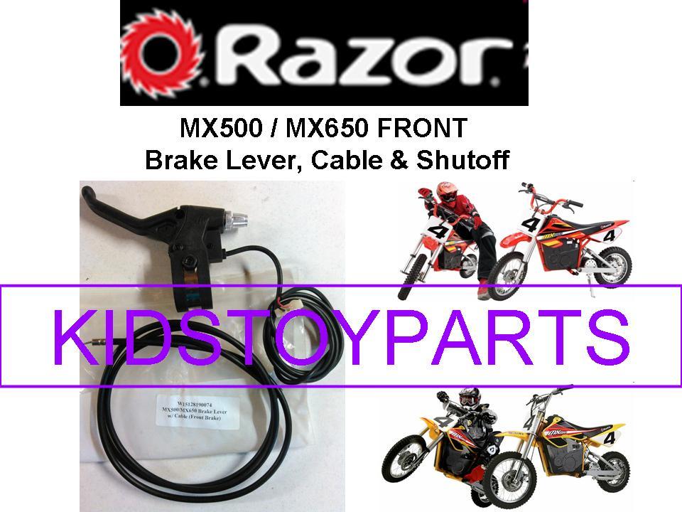 RAZOR SCOOTER DIRT ROCKET MX500 SX500 MX650 FRONT BRAKE HANDLE CABLE ...