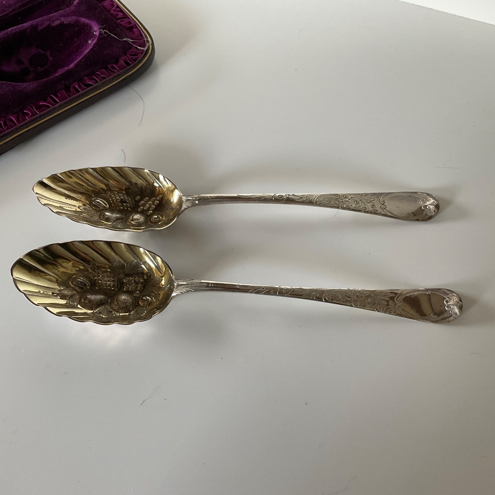 Cased Set GEORGIAN SILVER BERRY SPOONS Hallmarked SOLOMON HOUGHAM & LIAS c.1800 | eBay UK