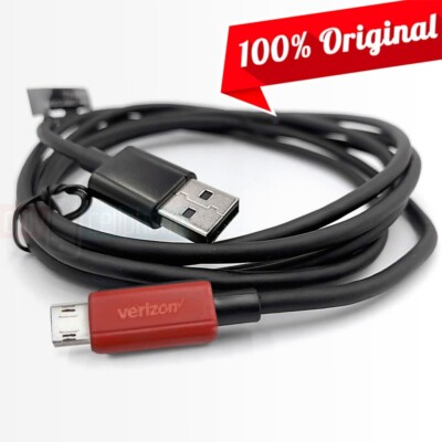 Original Verizon 6FT micro-USB Fast Charge Data Cable w/LED for Galaxy ...