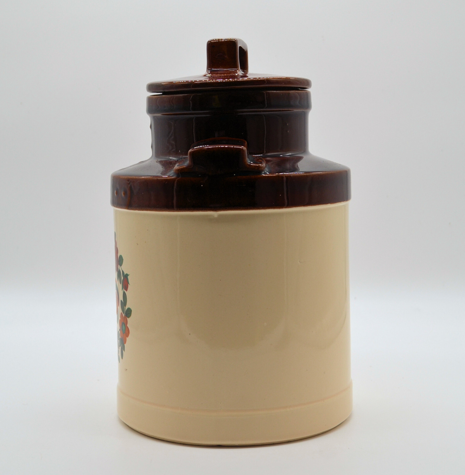 McCoy Cookie Jar #333 Brown Beige Stoneware Canister American Pottery ...