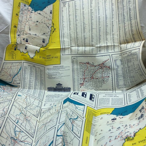 Vintage 1962 Ohio Map Fold Out Highway Map | eBay