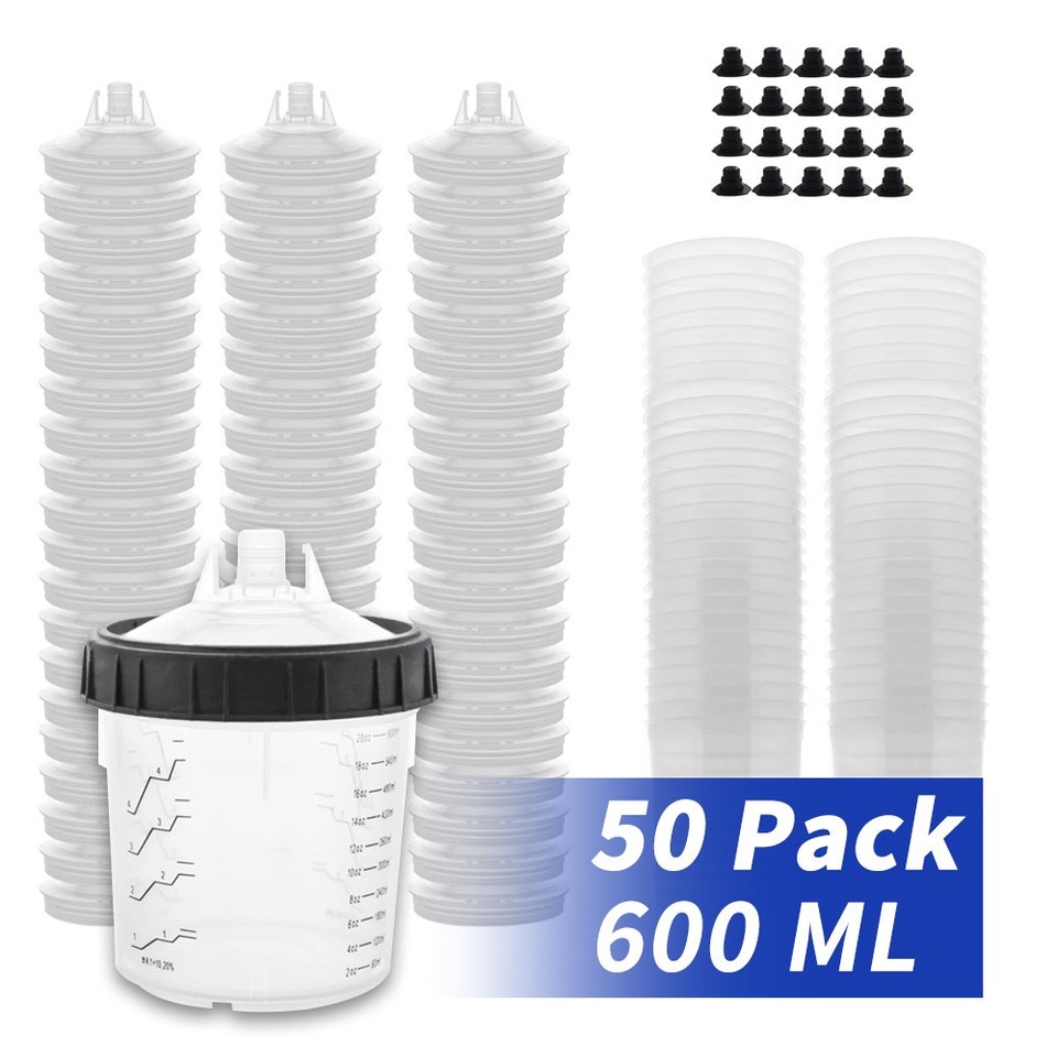 Disposable Paint Cups for Automotive Paint Gun, HVLP Paint Spray Gun ...