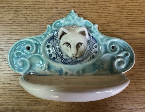 Tacoma Art Pottery TAP David Keyes Cat Wall Mount Soap Dish Art Deco ...