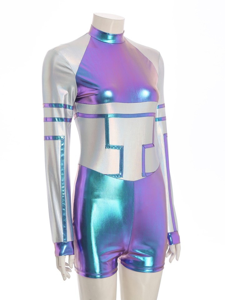 Women Rompers Unitards Outfits Outerspace Bodysuit Back Zip Activewear ...