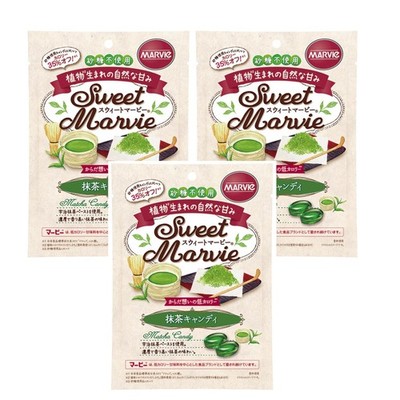 Sweet Marvie Candy, Matcha Green Tea Candy, Sugar-Free, 49G X 3 Bags ...