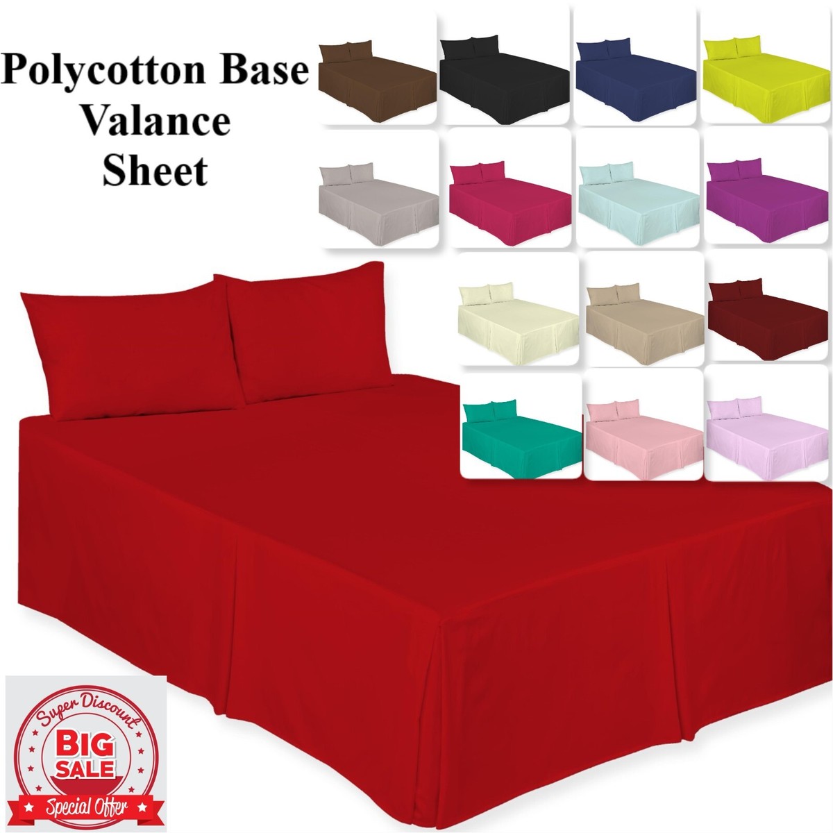 Single Valance Sheet Pleated Base Valance Sheet Charcoal – Adam Home ...