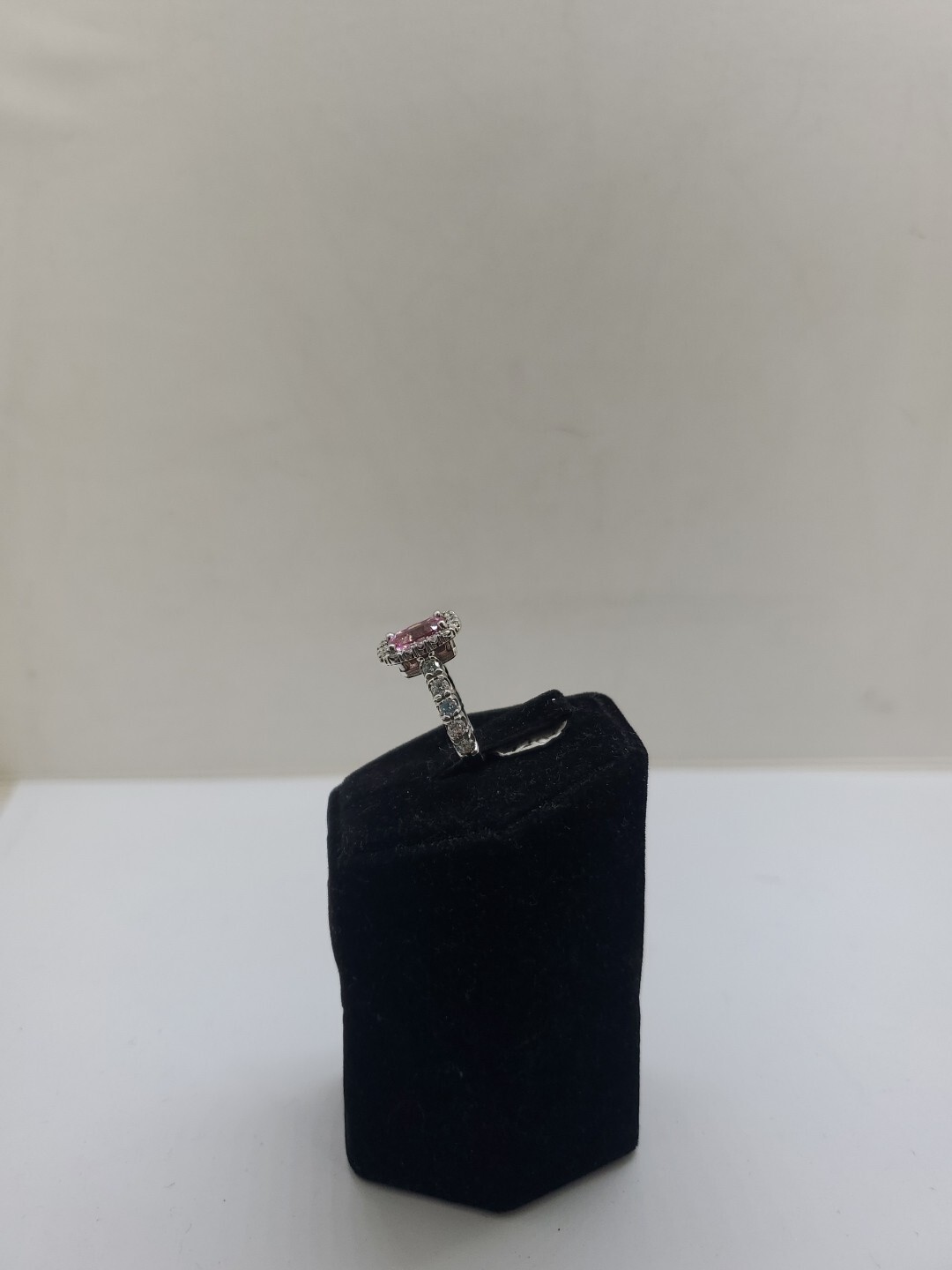 Pink Sapphire Gold ring with diamonds | eBay