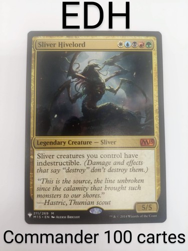 MTG Commander Seigneur d'essain slivoide / Sliver Hivelord 100 Cartes ...