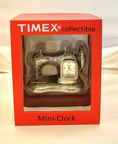 TIMEX COLLECTIBLE MINI SEWING MACHINE MINI CLOCK NIB New | eBay
