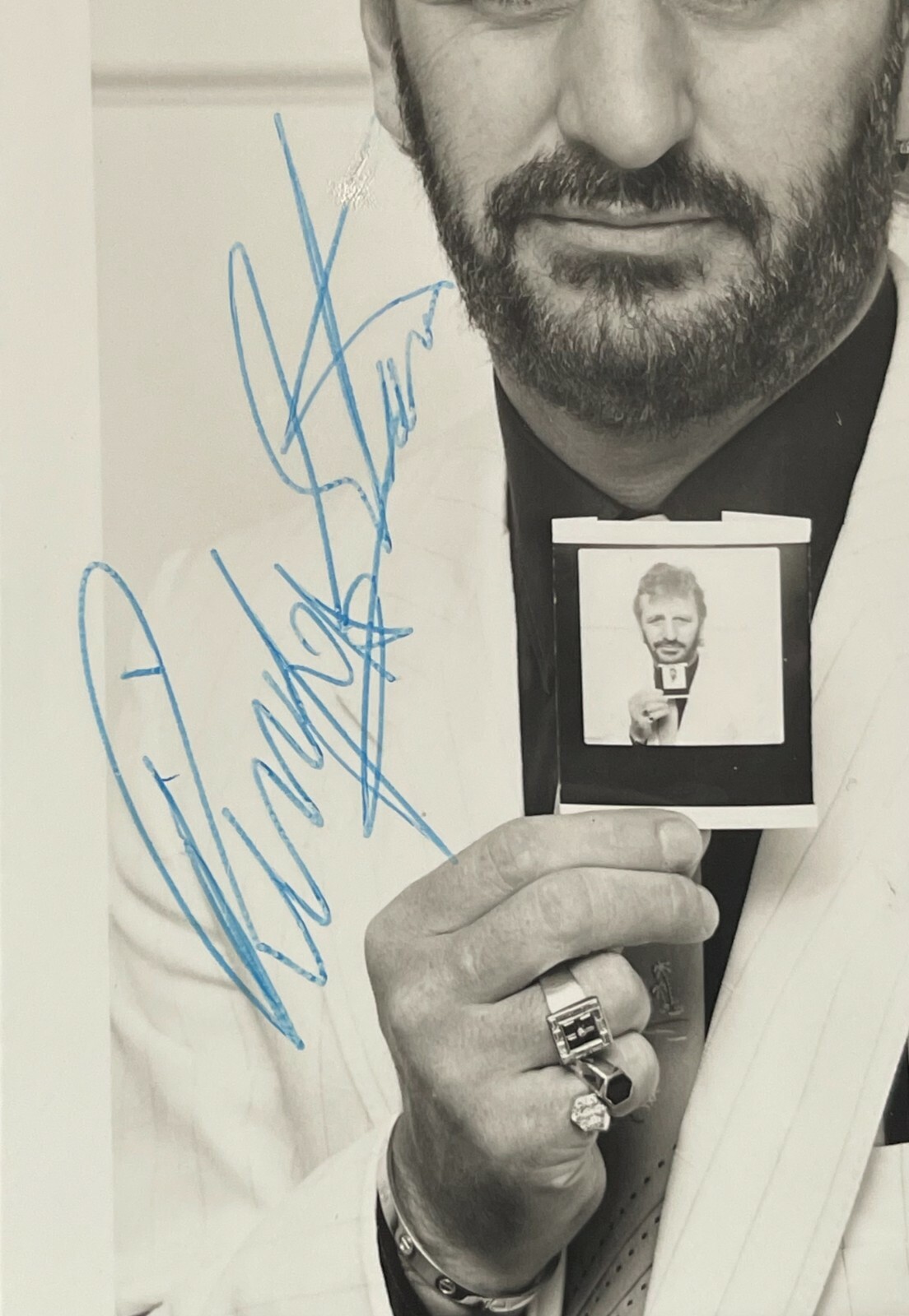 SIGNED PROMO PHOTO RINGO STARR OBTAINED VIA POST 1980'S FAB AUTOGRAPH ...