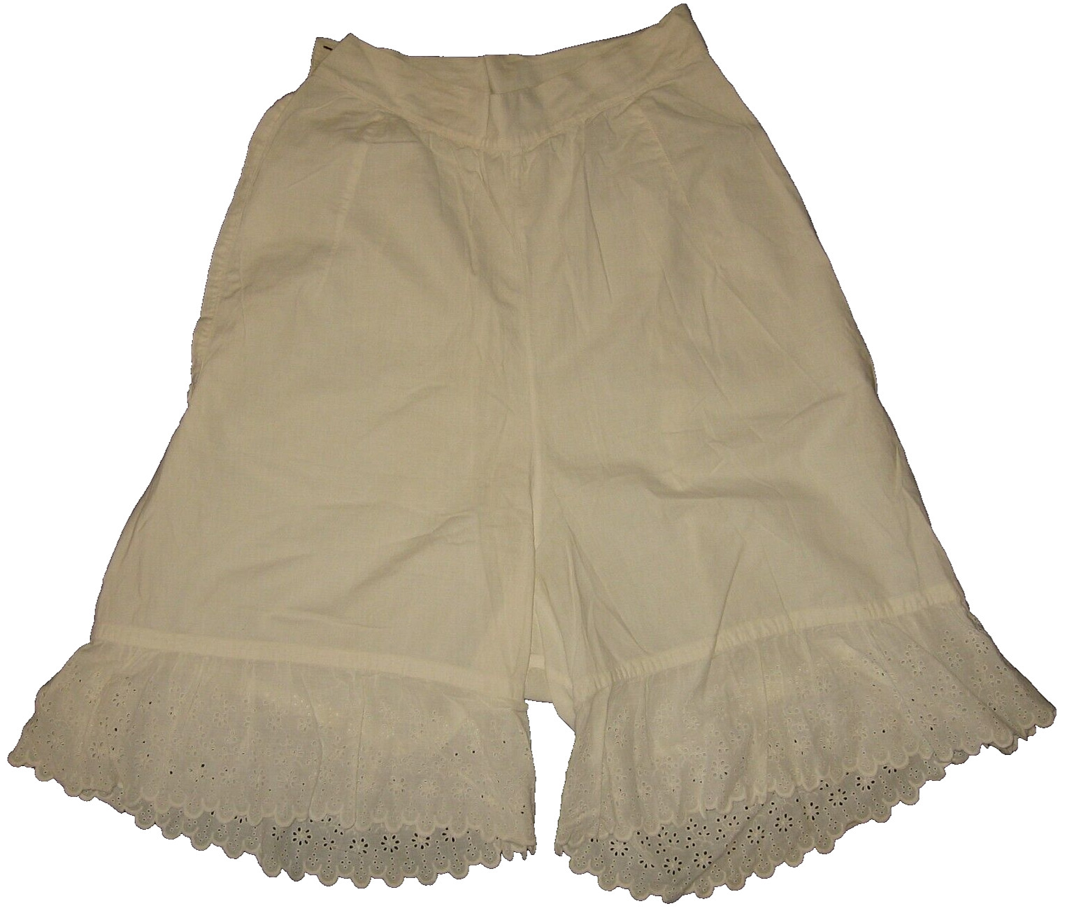 Antique Victorian White Bloomer Lingere Pantaloons 5"… - Gem