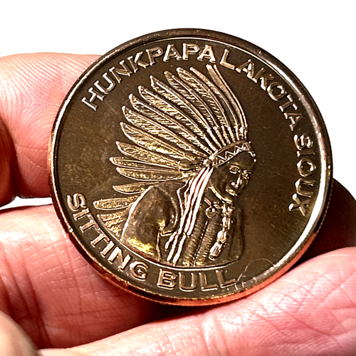 Sitting Bull American Eagle .999 Copper 1oz. Souvenir Token Coin | eBay