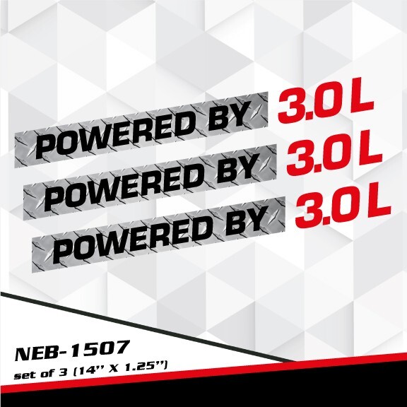 POWERED BY 3.0L Decal Stickers racing for V8 2JZ SUPRA M2 DOHC XJ EFI ...