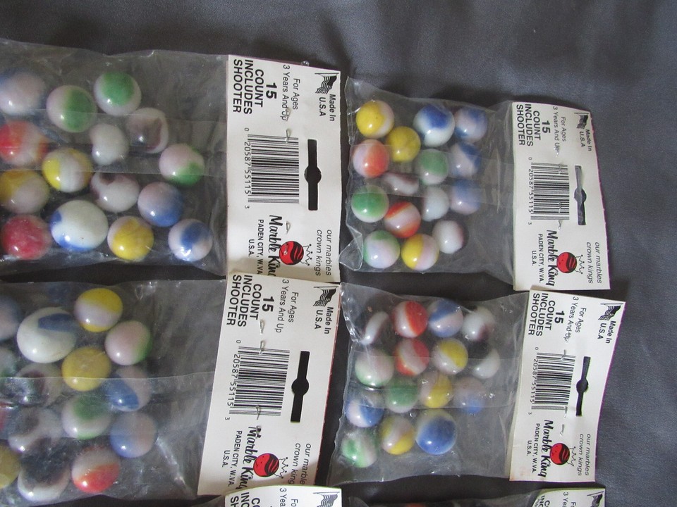10 Marble King 15 count Marbles Pack w/shooter Unopened packs | eBay