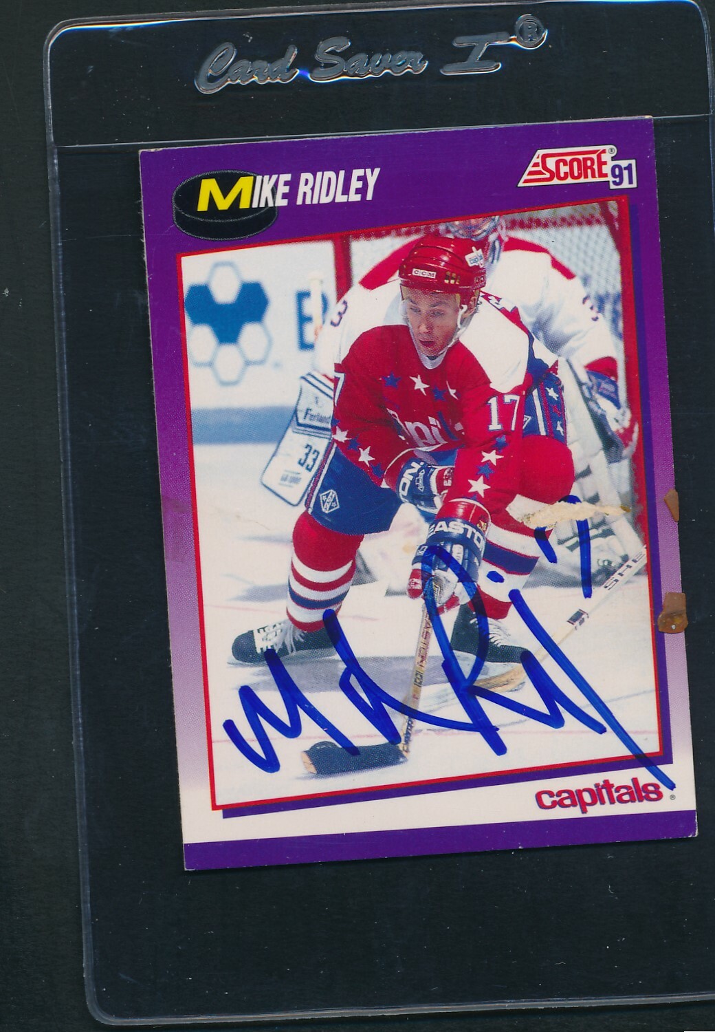 1991/92 Score #283 Mike Ridley Capitals Signed Auto *B1582 | eBay