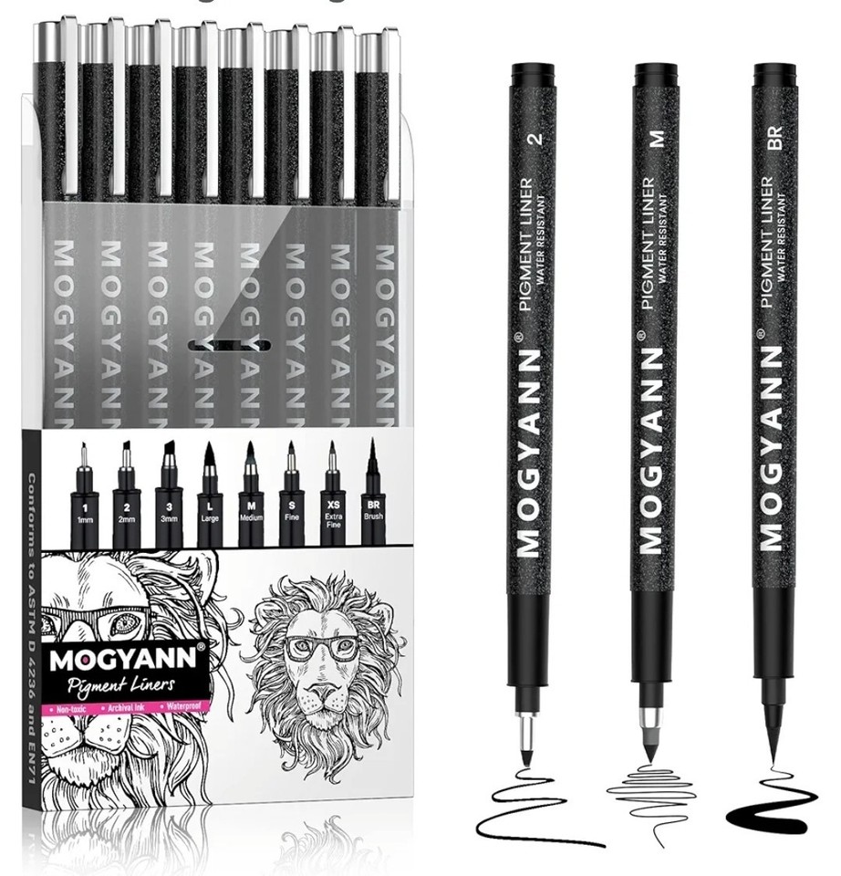 BlackArt 12 Waterproof Drawing Pens - Ideal for Artists, Sketching ...