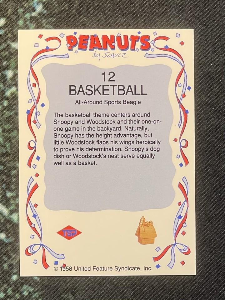 1991 PEANUTS PREVIEW CHARLIE BROWN SNOOPY COMICS BASKETBALL 12 | eBay