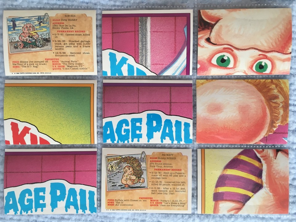 1986 Garbage Pail Kids 5th Series 33 total Mick Dagger Surreal Neal Archie Dough | eBay