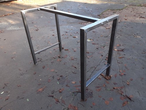 BESPOKE METAL TABLE FRAME RETRO INDUSTRIAL STEEL DESK BAR BREAKFAST ...