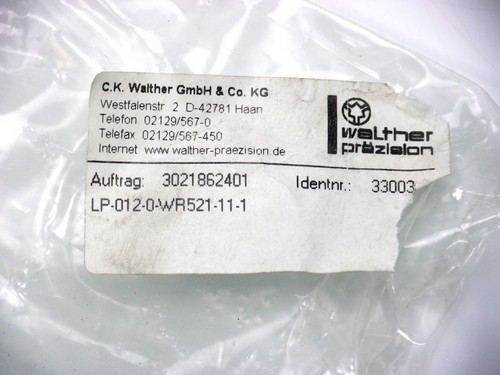 WALTHER-PRÄZISION Schnellkupplung LP-012-0-WR521-11-1 quick couplings ...